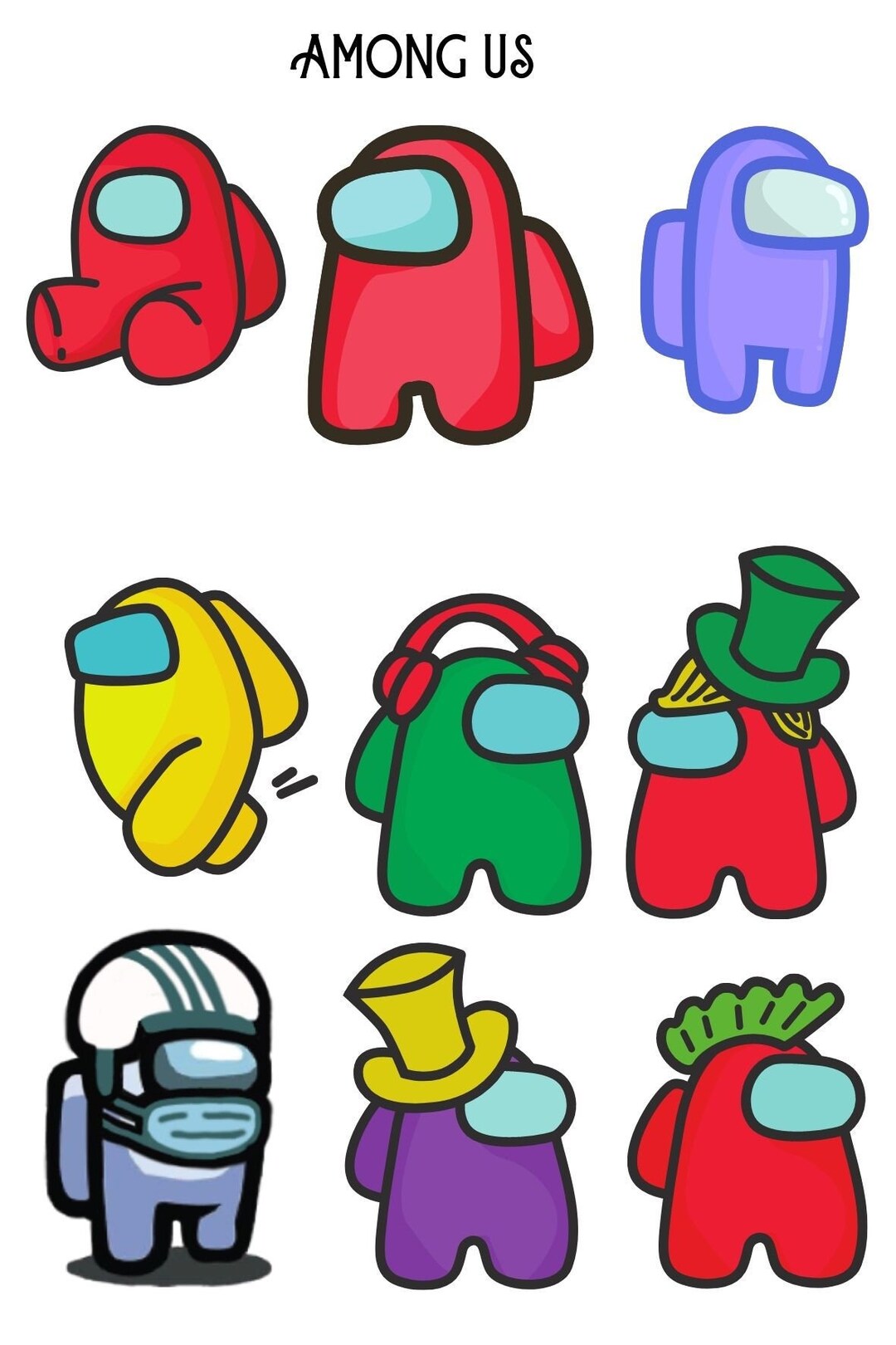 Digital Red Among Us Stİcker,play Sticker,colorful Among Us Stickers ...