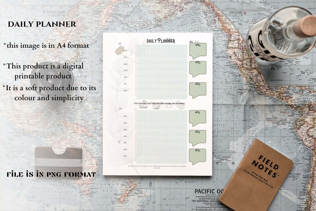 Printable Dailyplanner, Instant Download, Modern and Softdesign, Front ...