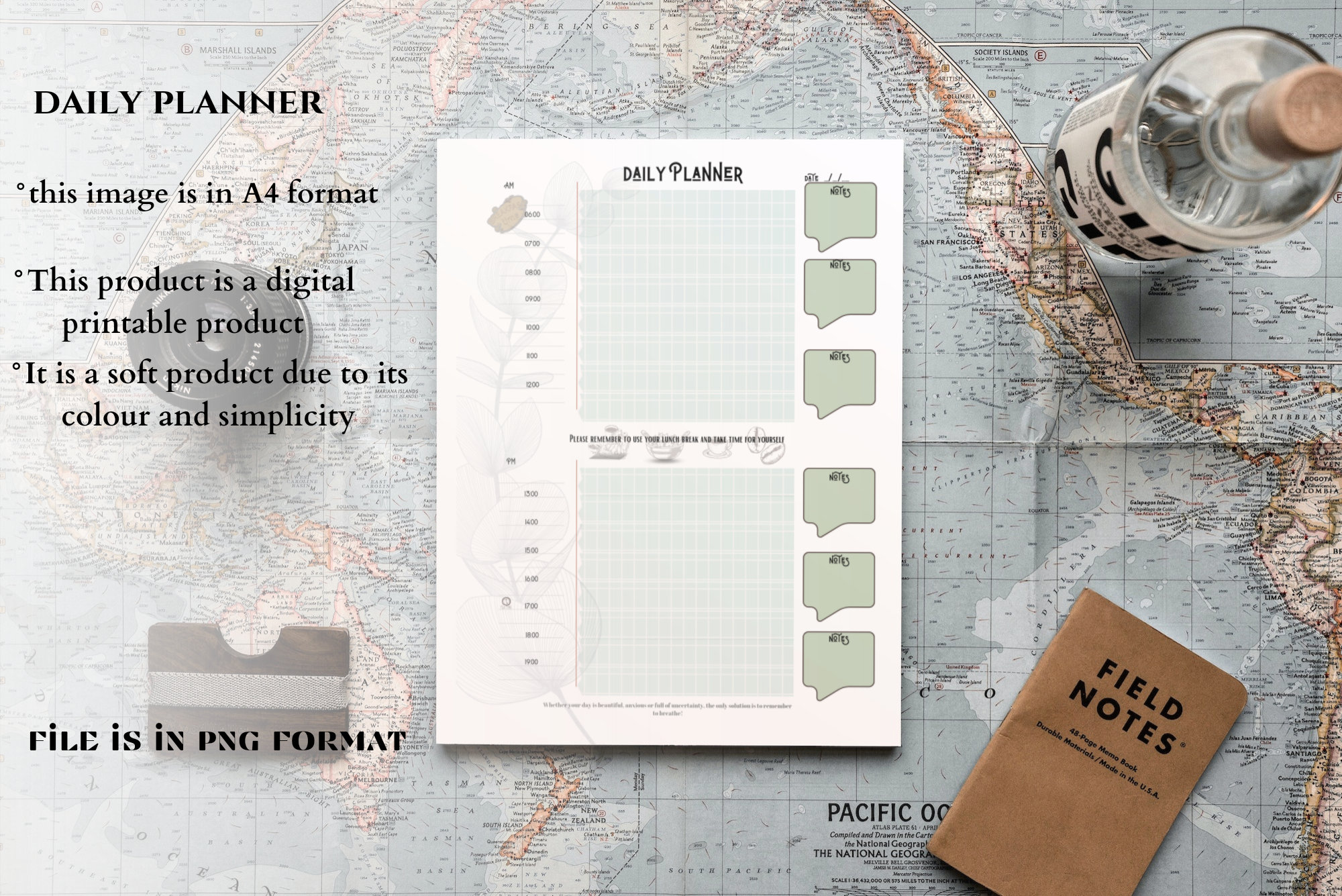 Printable Dailyplanner, Instant Download, Modern and Softdesign, Front ...