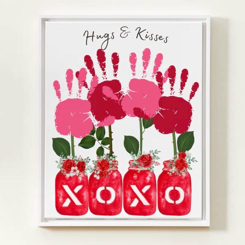 4 Handprint Flowers - Etsy