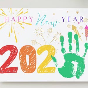 2025 New Year Handprints, Baby Toddler, Preschool, Kids Art Crafts ...