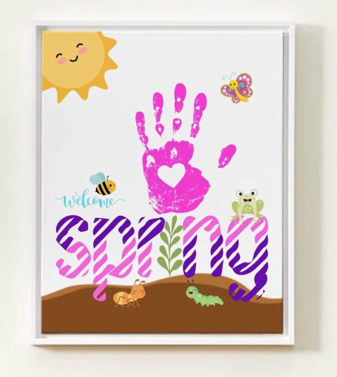 Handprint Flower, Welcome Spring Handprint, Kids Craft Activity ...
