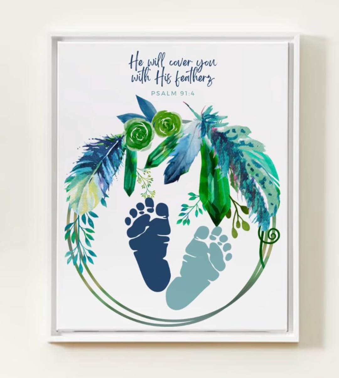 Baby Footprints Keepsake, Handprint Printable, Wall Decor, Handprint ...