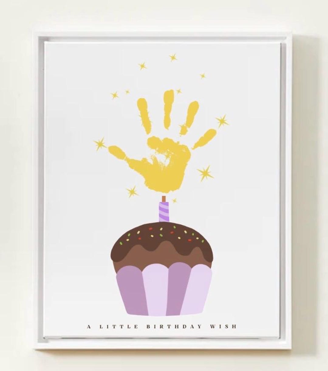 Happy Birthday Cupcake Handprint Craft, Birthday DIY Handprint Card ...