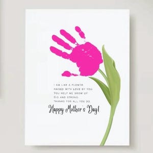 Mothers Day Handprint Flower, Mother’s Day Handprint Poem, Handprint ...