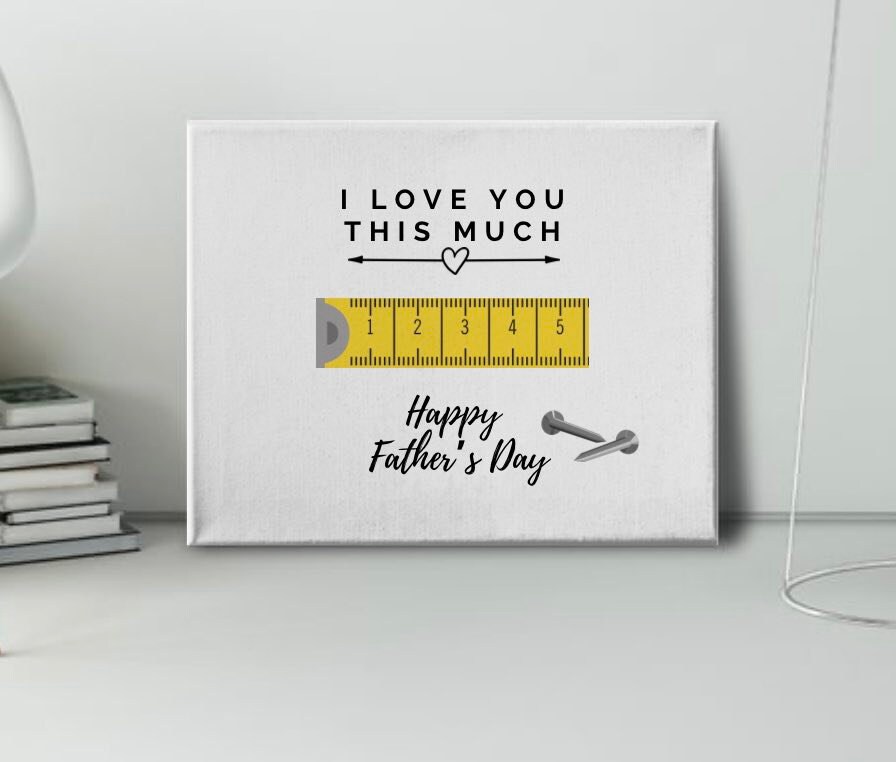 I Love You This Much Handprint Father's Day Card - Etsy