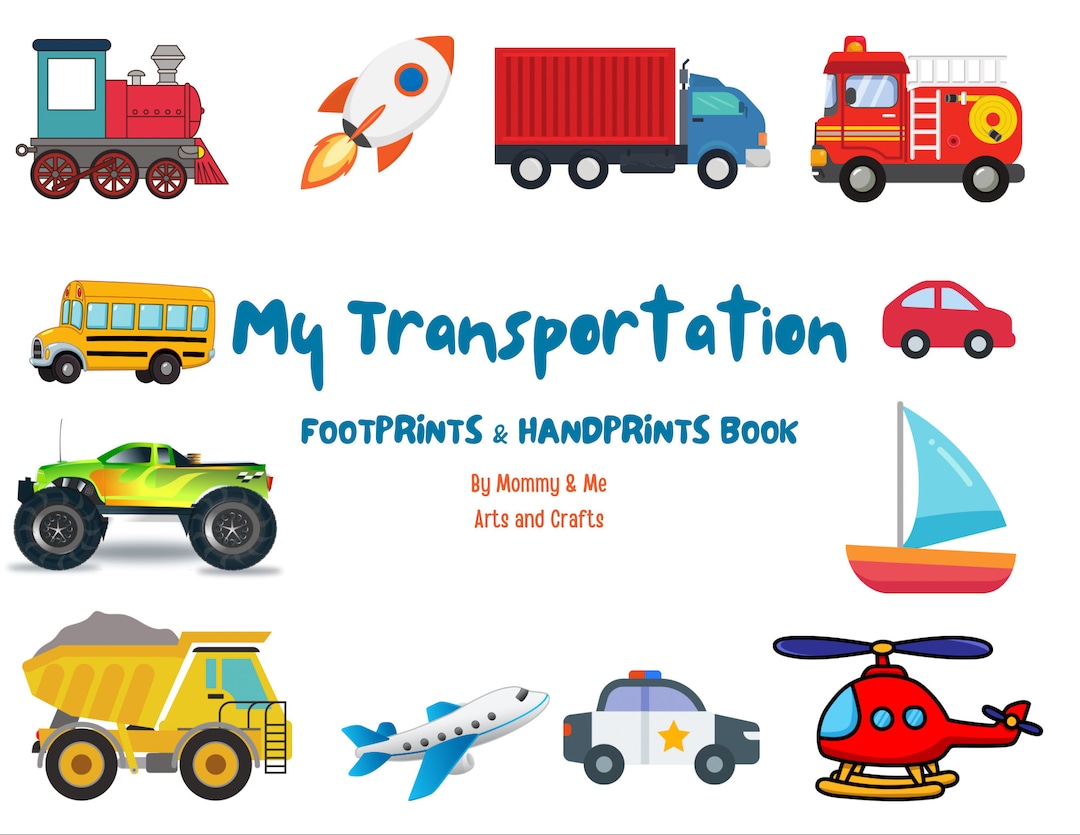 My Transportation Footprints & Handprints Book for Toddlers ...