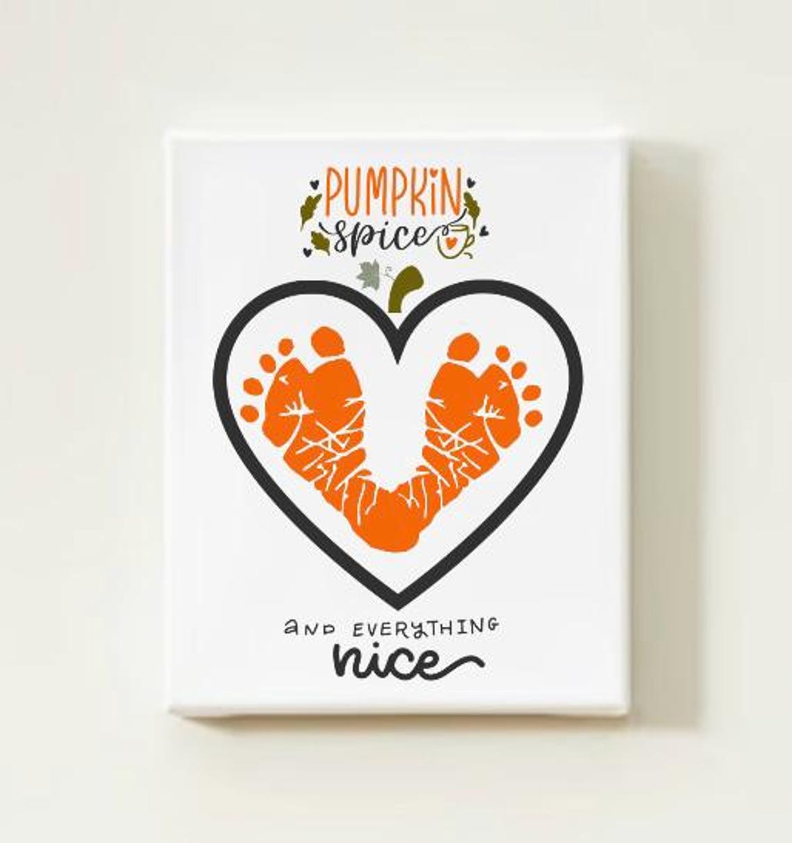 Pumpkin Footprints Craft, Fall Footprints Art, Fall Craft for Kids ...