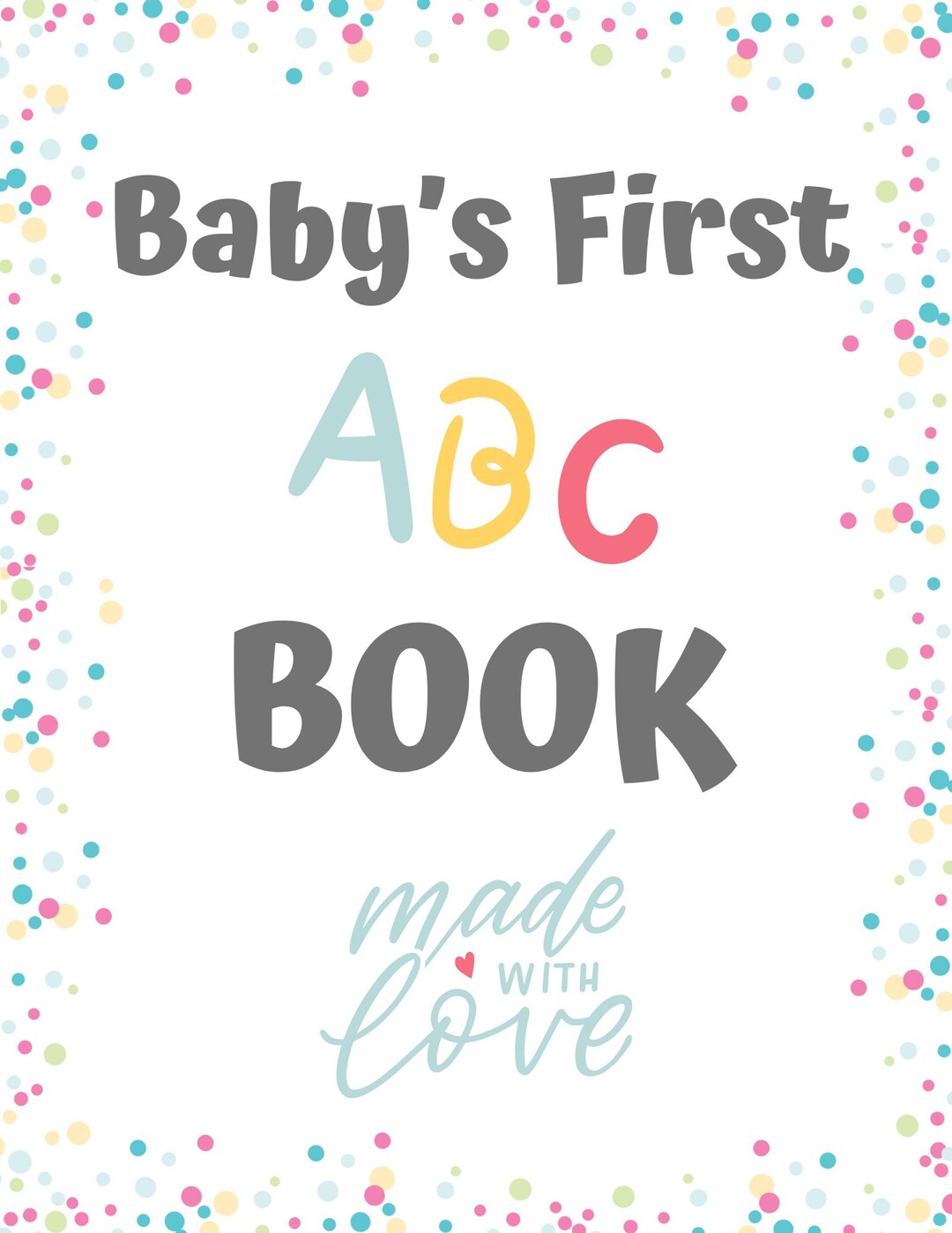 ABC Baby Shower Coloring Book, Baby's First ABC Book, Alphabet Book ...