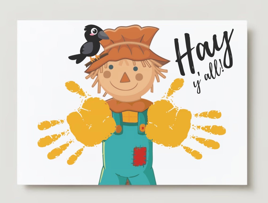 Scarecrow Handprint Art Handprint Craft Baby Craft Toddler - Etsy