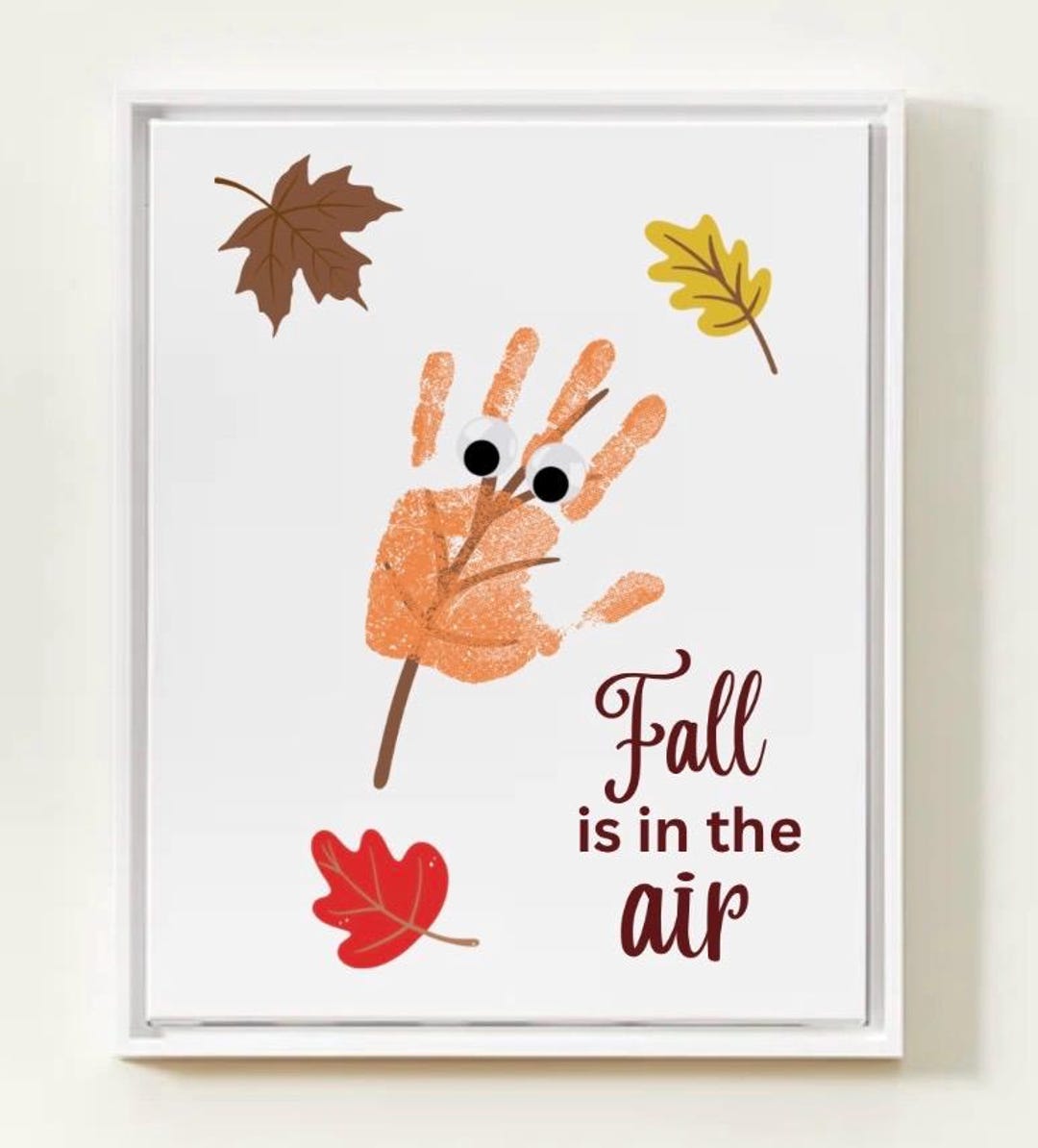 Fall Leaf Handprint Art: Fall Handprint Keepsake (printable Template ...