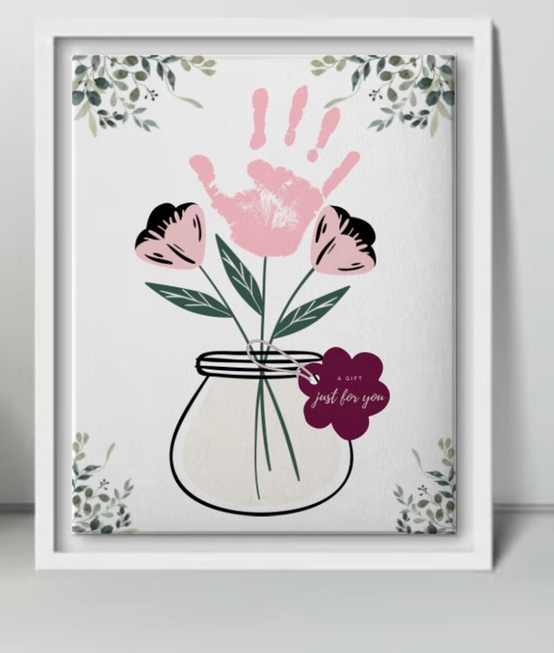 Handprint Keepsake, Handprint Gift, Printable Art, Wall Art, Digital ...