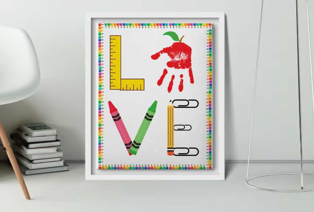 Back to School Handprint Keepsake for Toddlers, Preschoolers ...