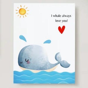 Father’s Day Handprint Card, I Whale Always Love You Handprint, Father ...