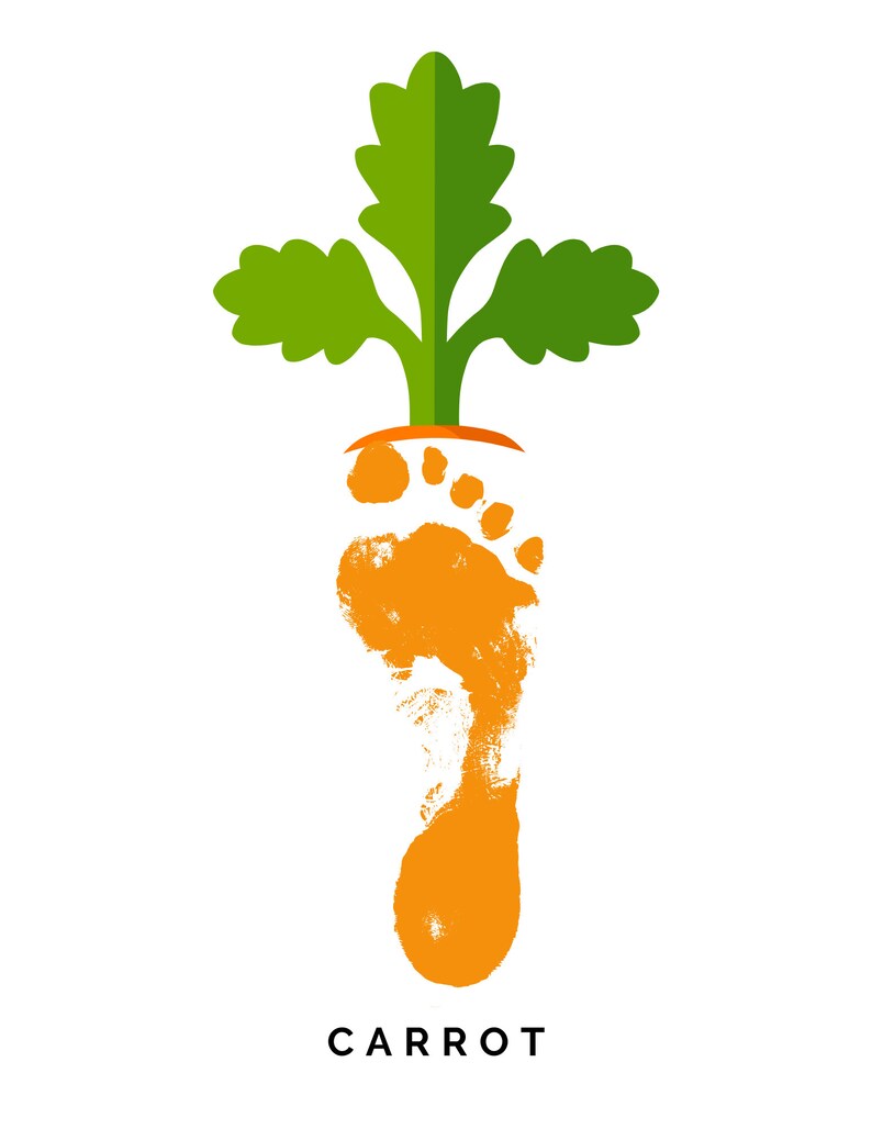 Footprint & Handprint Fruits and Vegetables: Learning Activity - Etsy