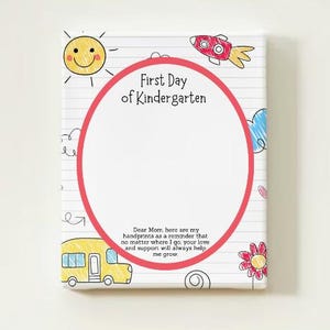 First Day of Kindergarten Handprint Craft, Back to School Printable ...