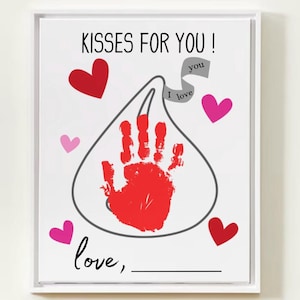 Valentine’s Day Handprints, Baby Toddler, Preschool, Kids Art Crafts ...