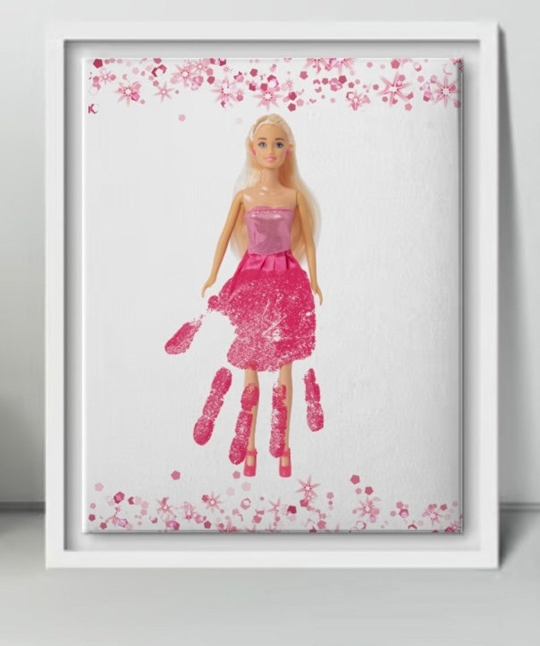 Barbie Handprint Dress, Handprint Keepsake, Handprint Craft for Kids ...