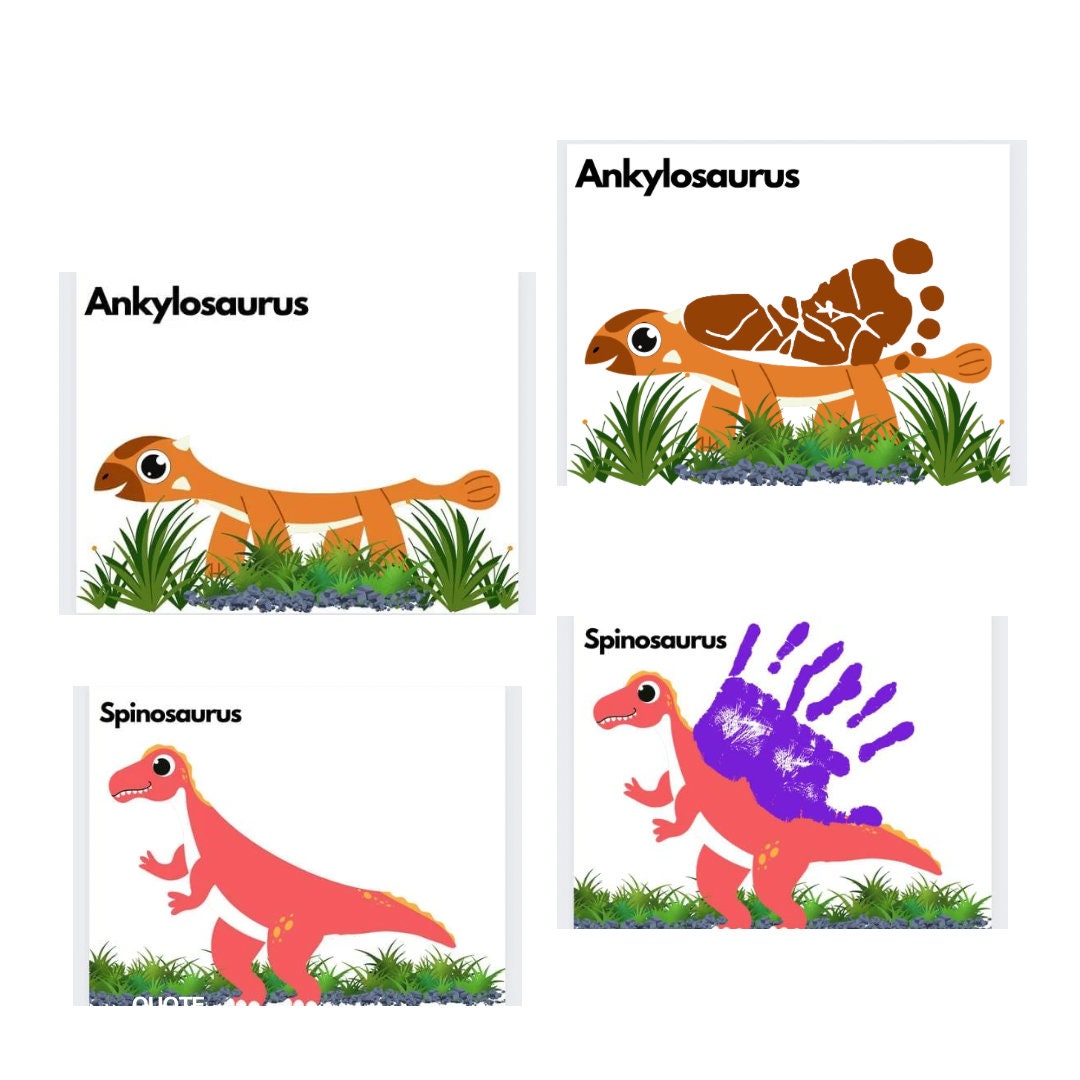 My Dinosaurs Handprints and Footprints Book, Dinosaur Interactive Book ...