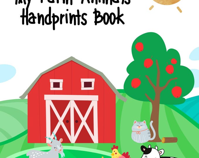 Printable Farm Animals Handprint Art Bundle, Daycare Keepsake ...