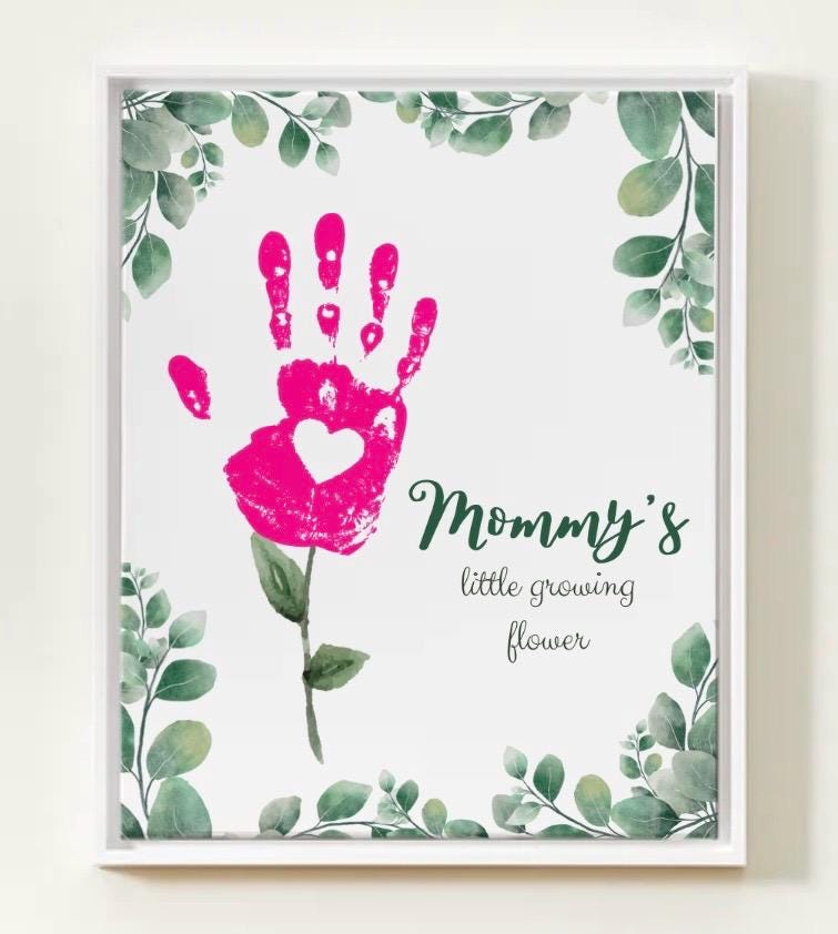 Mother's Day Handprint Flower Craft: DIY Kids Keepsake (printable) - Etsy