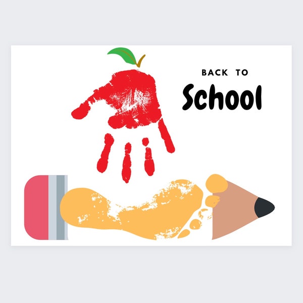 Back to School Handprint Craft - Etsy