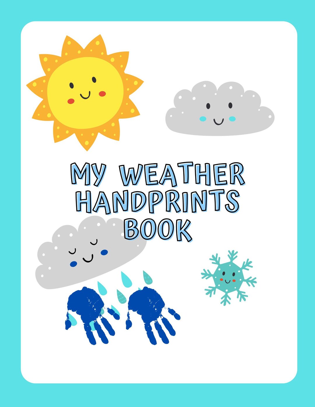Weather Handprints Book: Kids Art Craft, School Activity (printable) - Etsy