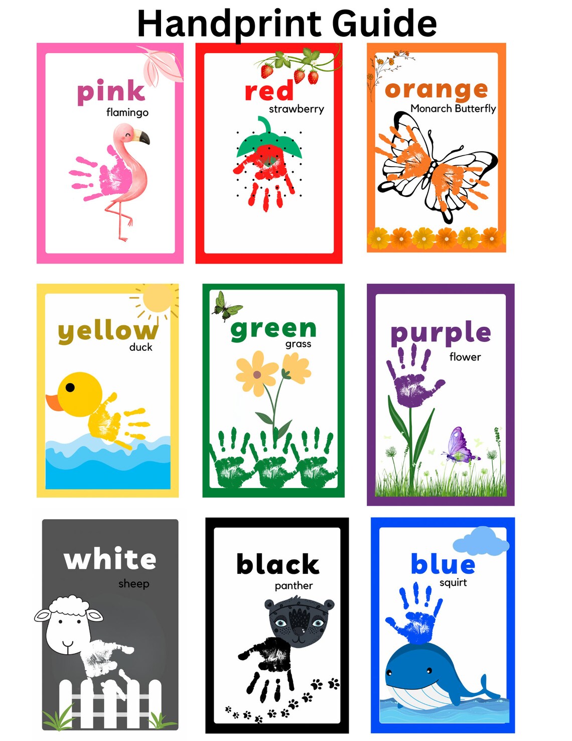 My Colors Handprint Book - Etsy