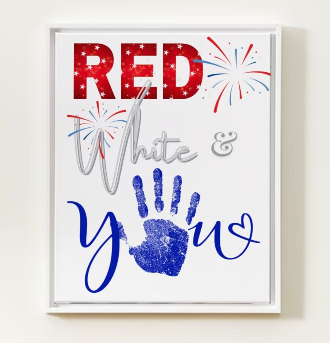 Fourth of July Handprint Art, July 4th, Independence Day, DIY Kid Craft ...