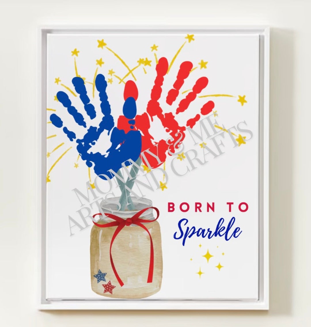 Fourth of July Handprint Art, 4th of July, Handprint Sparkler ...