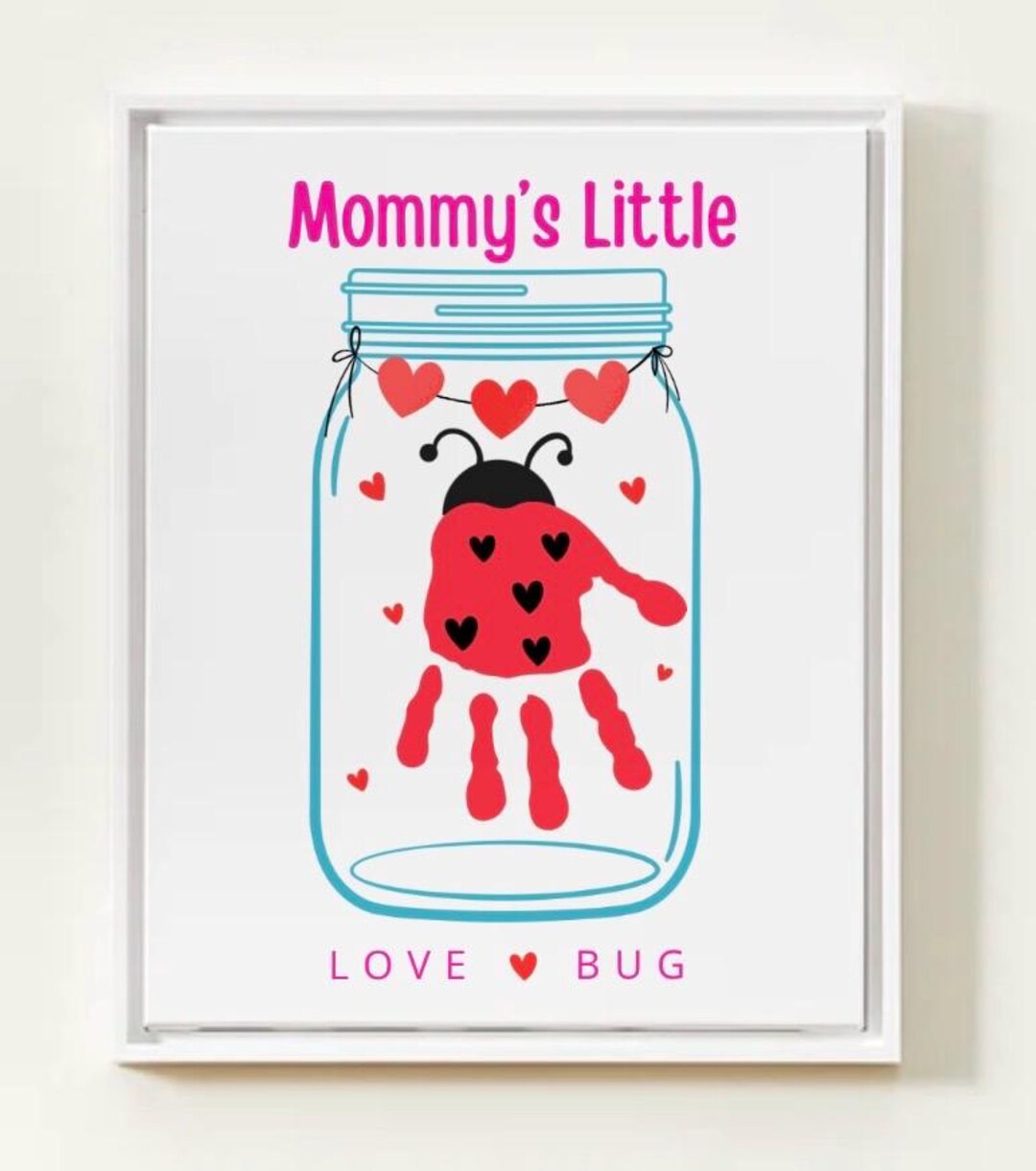 Valentine's Ladybug Handprint Craft, Mommy's Little Love Bug Printable ...