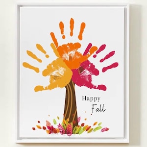Fall Tree Handprint Art: Toddler & Preschool Craft (printable) - Etsy