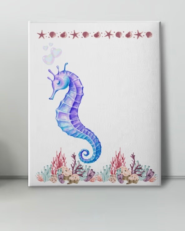 Seahorse Handprint Art, Memory Keepsake, Craft for Toddlers ...