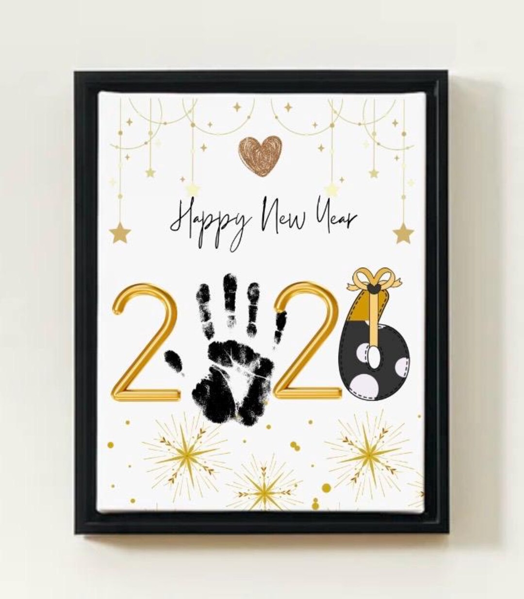 New Year 2026 Handprint Keepsake: Happy New Year Handprint Printable ...