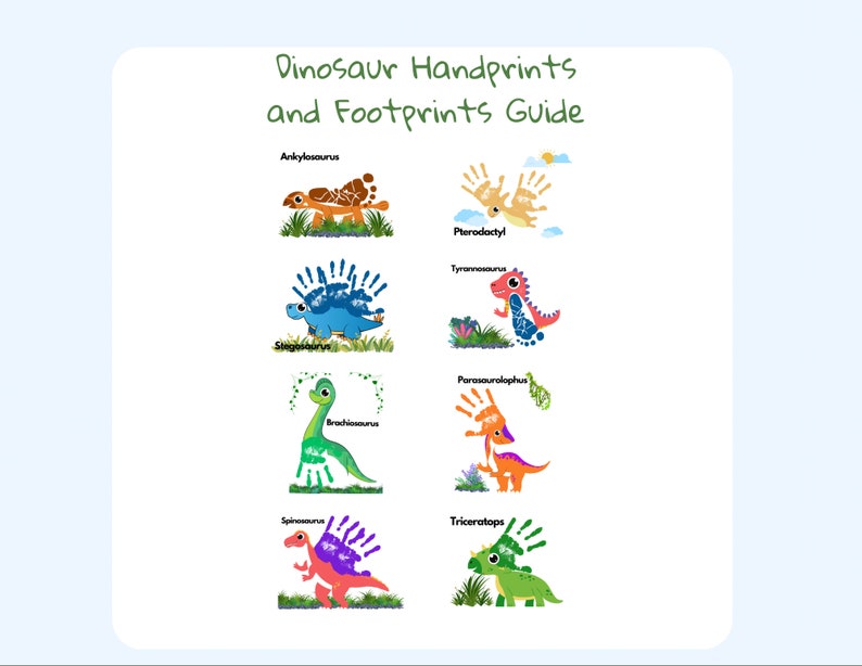 My Dinosaurs Handprints and Footprints Book, Dinosaur Interactive Book ...