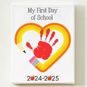 First Day of School Handprint Craft, Back to School Printable, Memory ...