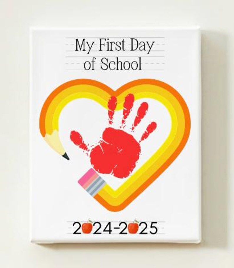 First Day of School Handprint Craft, Back to School Printable, Memory ...