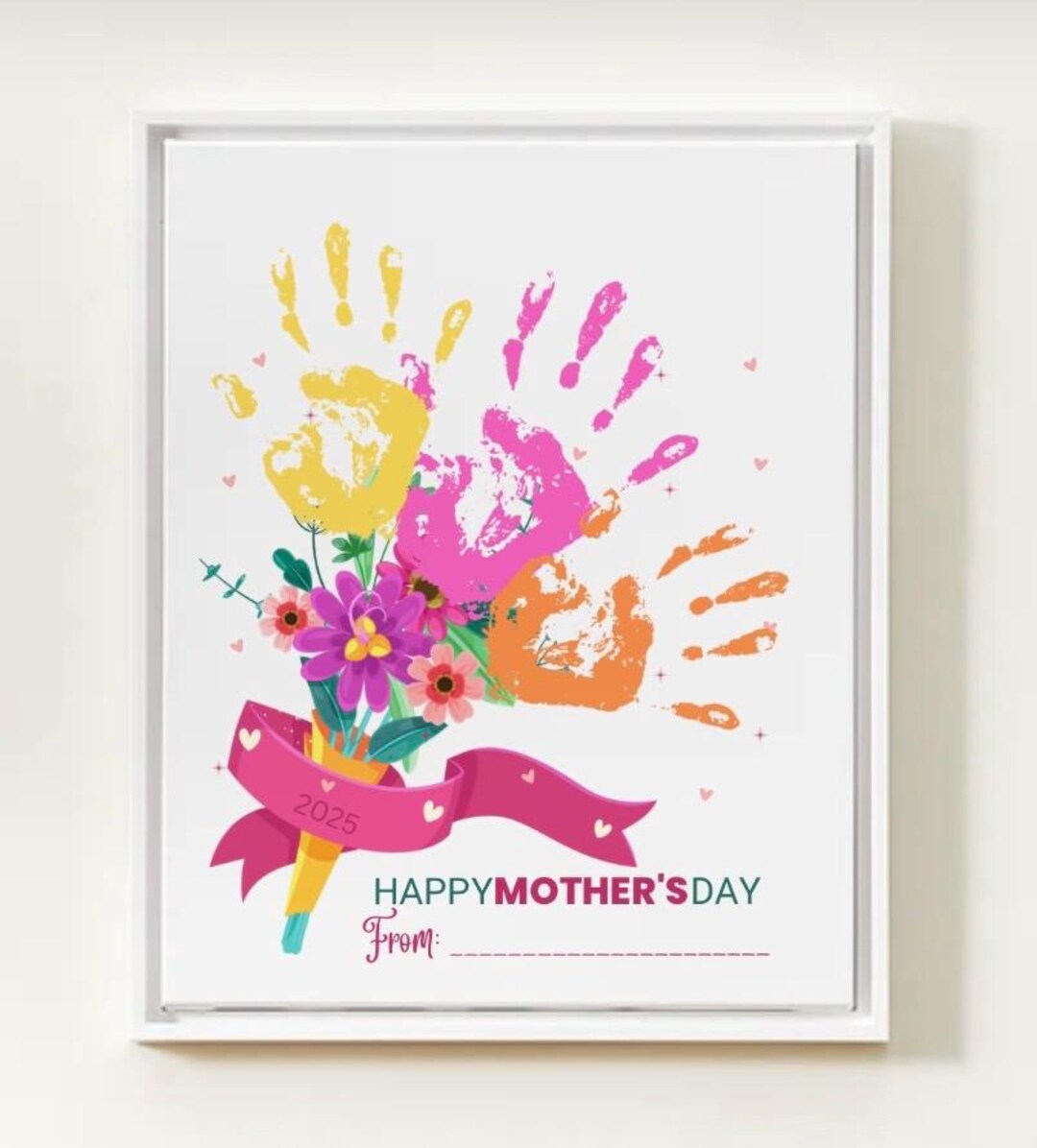 Mothers Day Handprint Bouquet, Handprint Floral Bouquet, Handprint ...