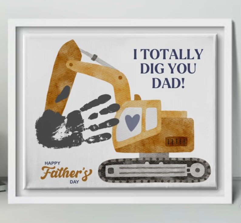 Fathers Day Handprint Art, Father's Day Printable, Fathers Day Gift ...