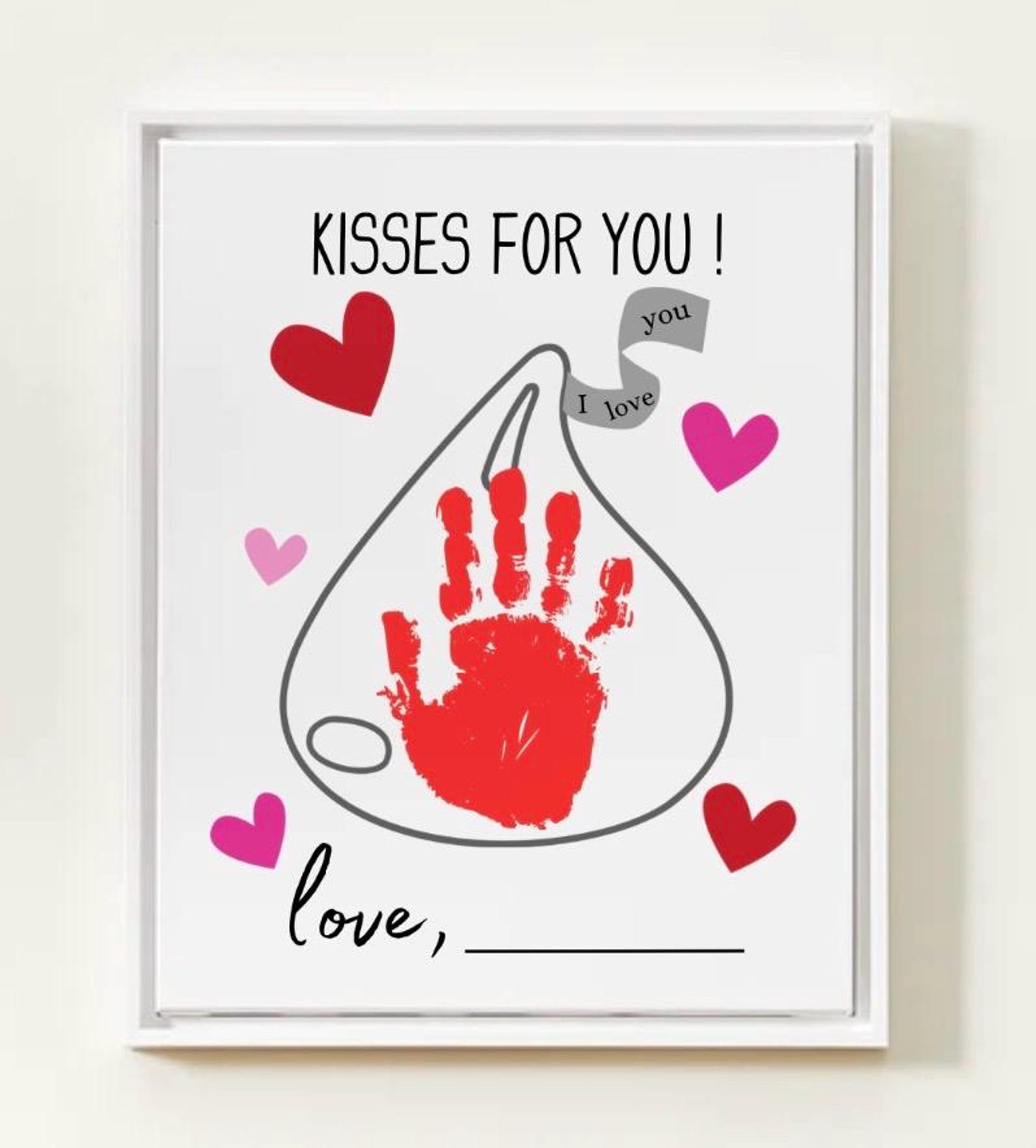 Valentines Day Handprint DIY Art Craft, Valentines Handprint Art Craft ...