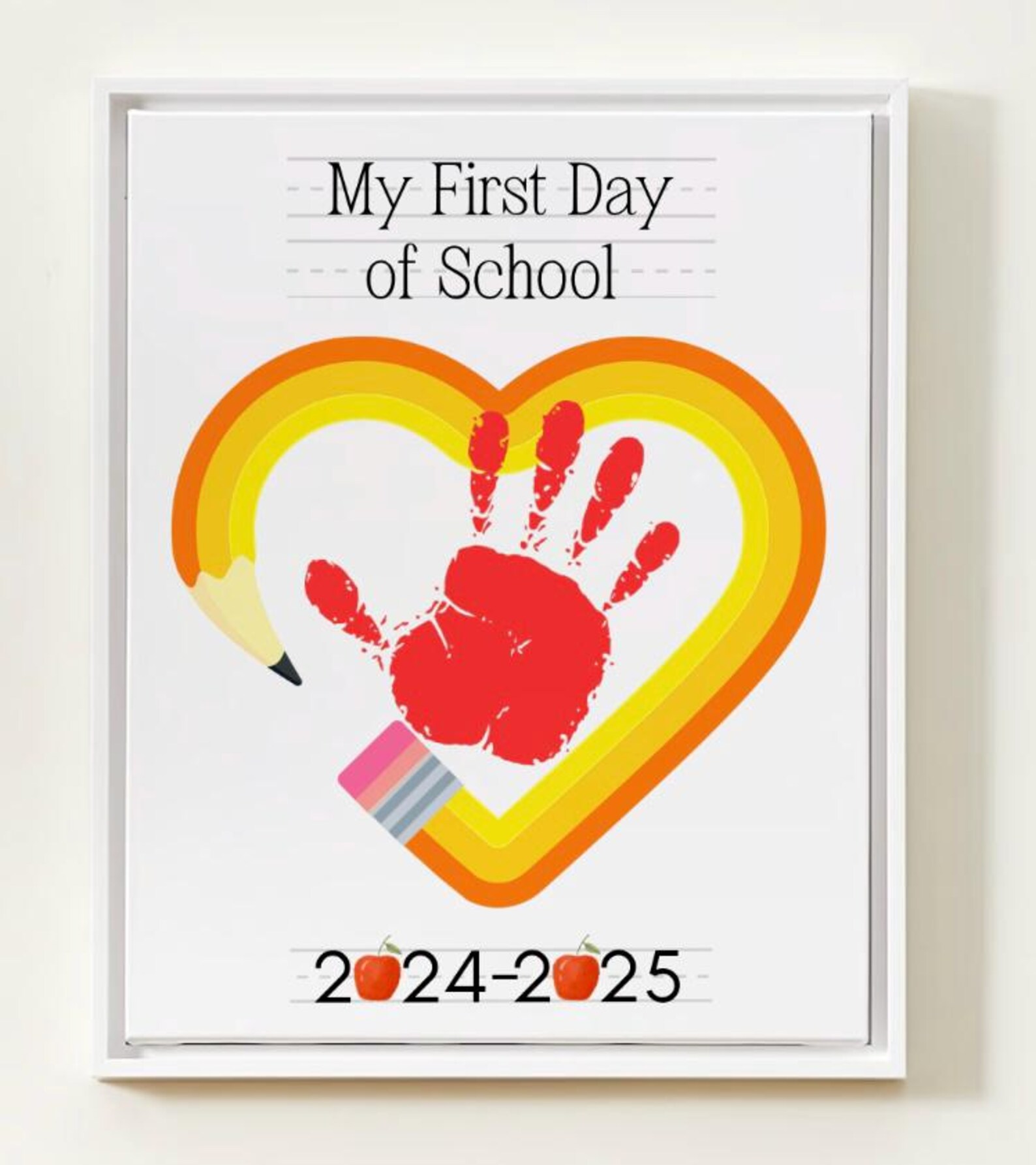 First Day of School Handprint Craft, Back to School Printable, Memory ...