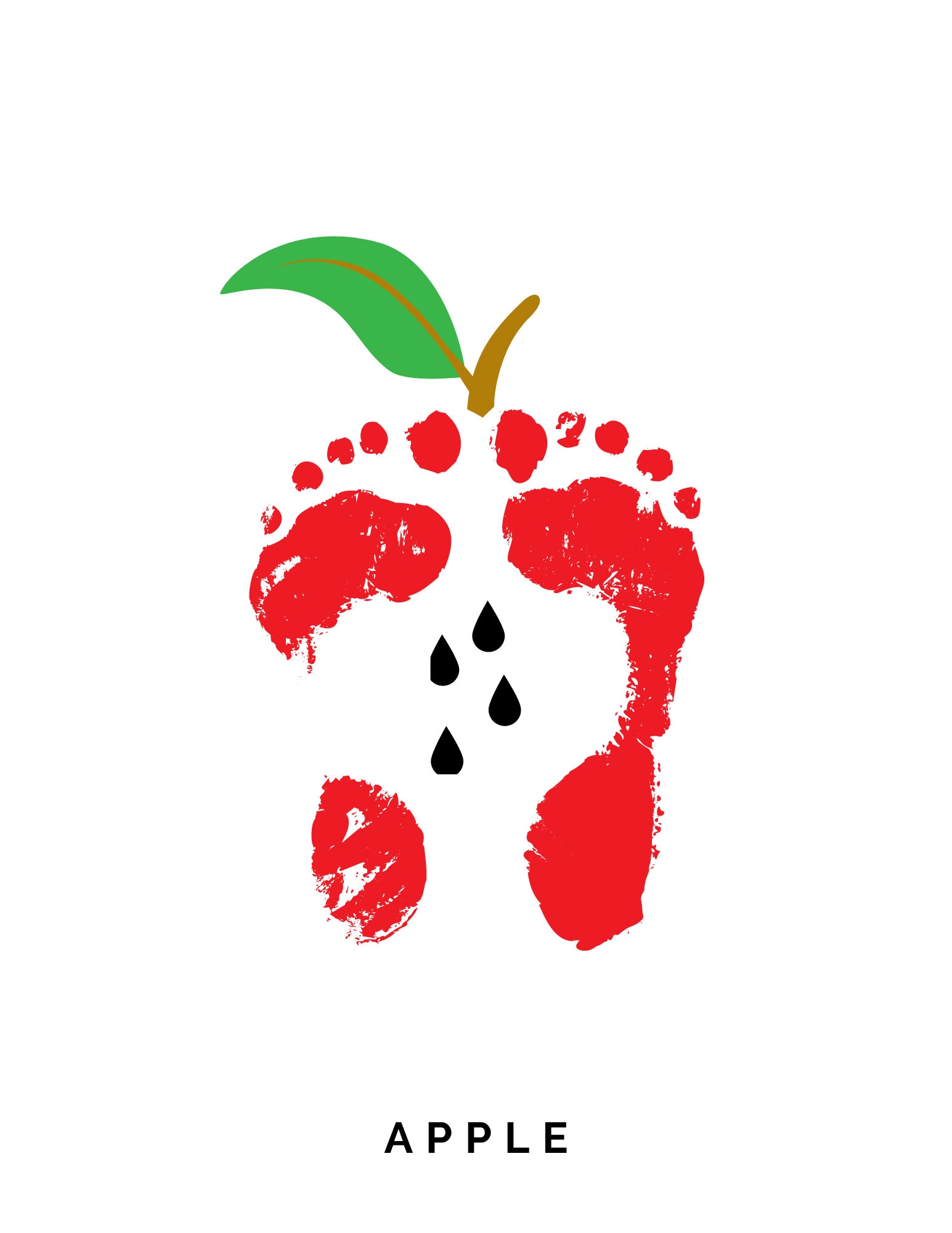 Footprint & Handprint Fruits and Vegetables: Learning Activity - Etsy
