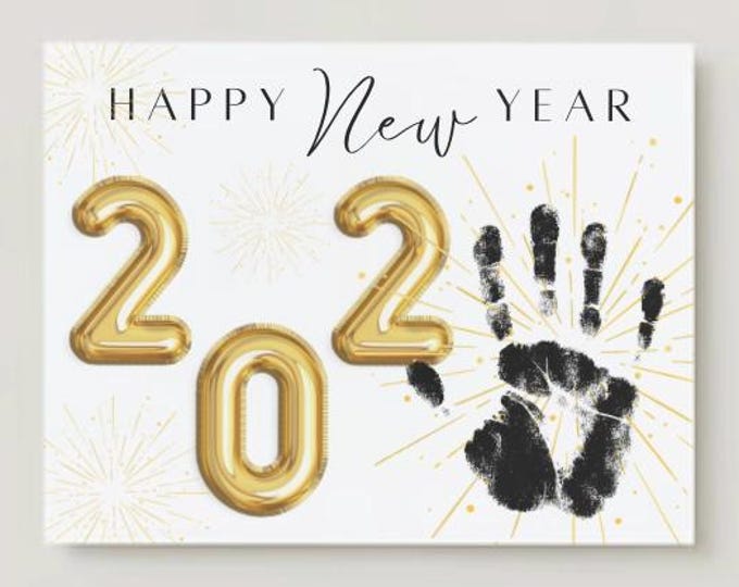 2025 New Year Handprints, Baby Toddler Kids Art Crafts, First Year ...