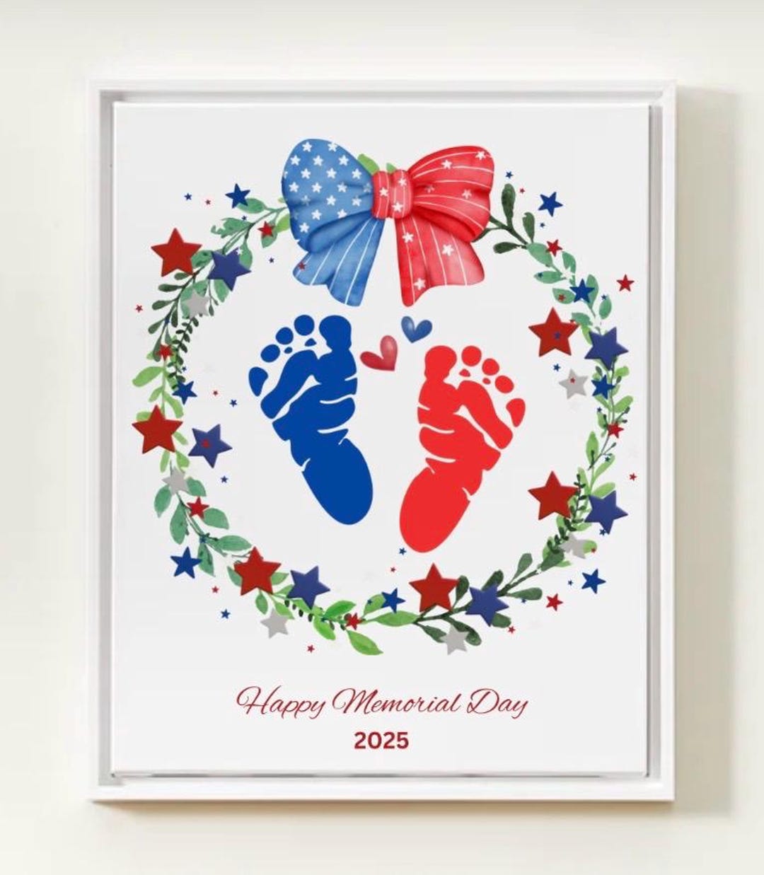 Memorial Day Handprint Footprint Craft, Preschool Handprint Memorial ...