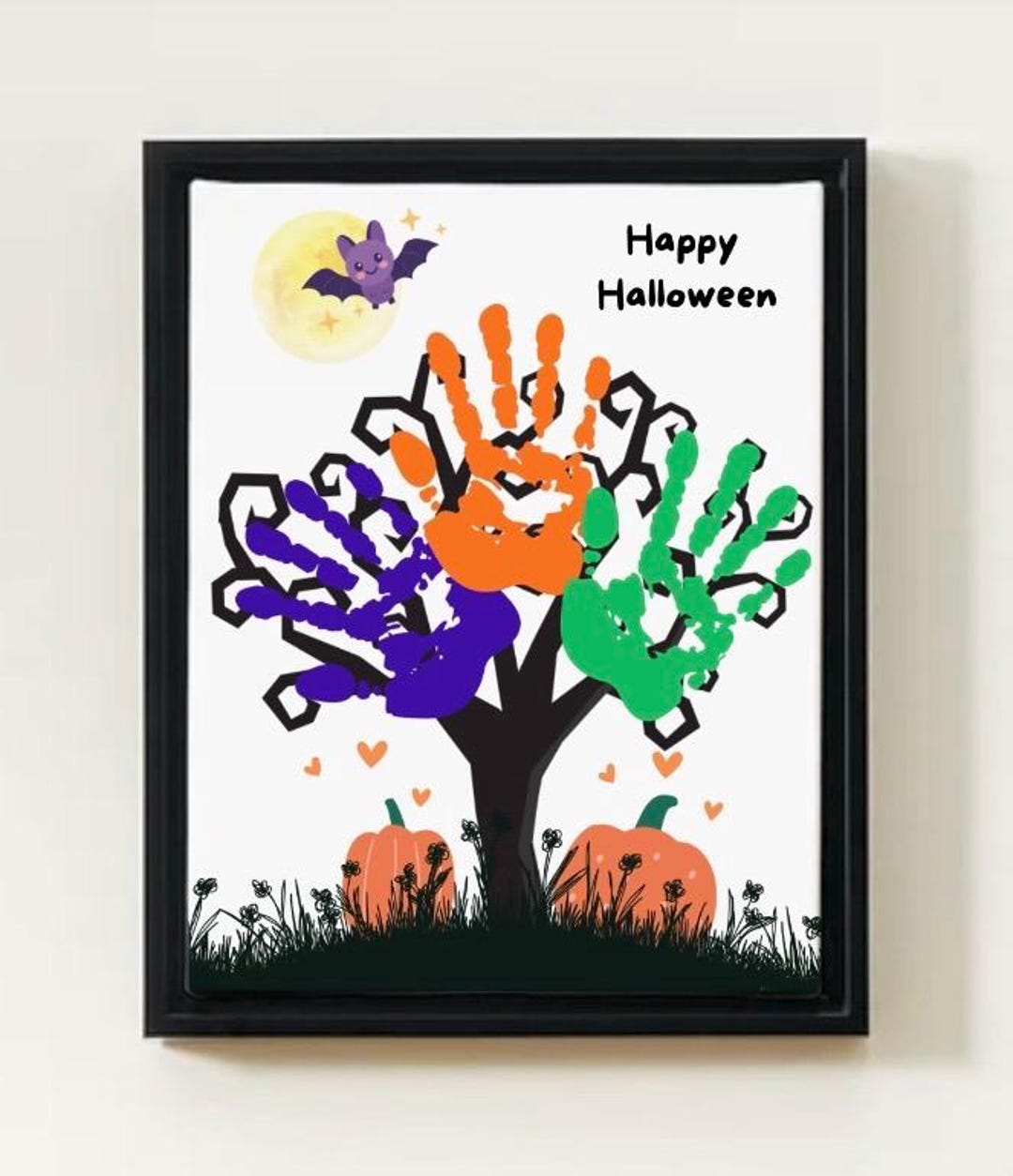 Halloween Handprint Art: Halloween Tree Handprints Toddler Preschool ...