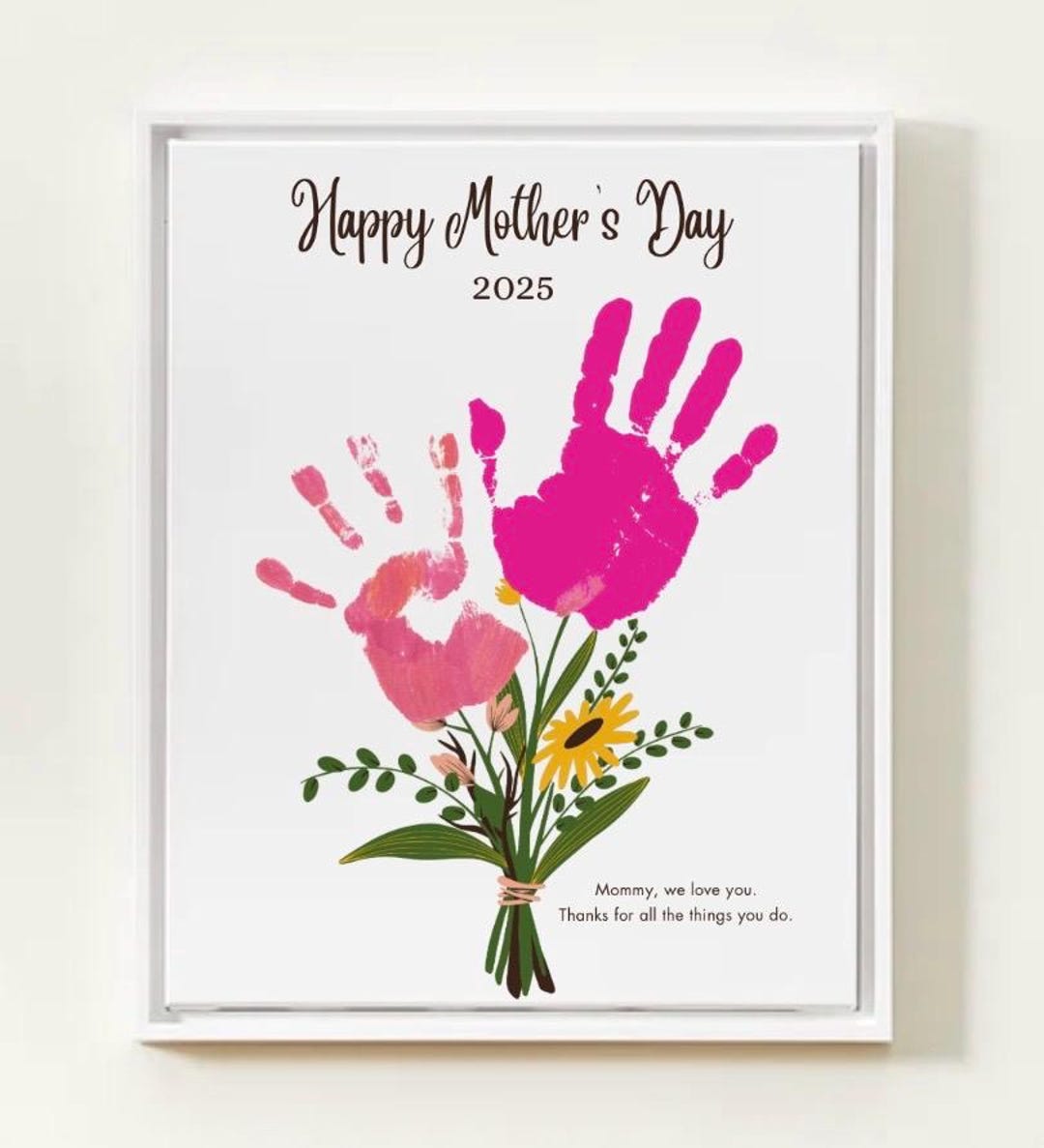 Mother’s Day Handprint Bouquet, Handprint Floral Bouquet, Handprint ...