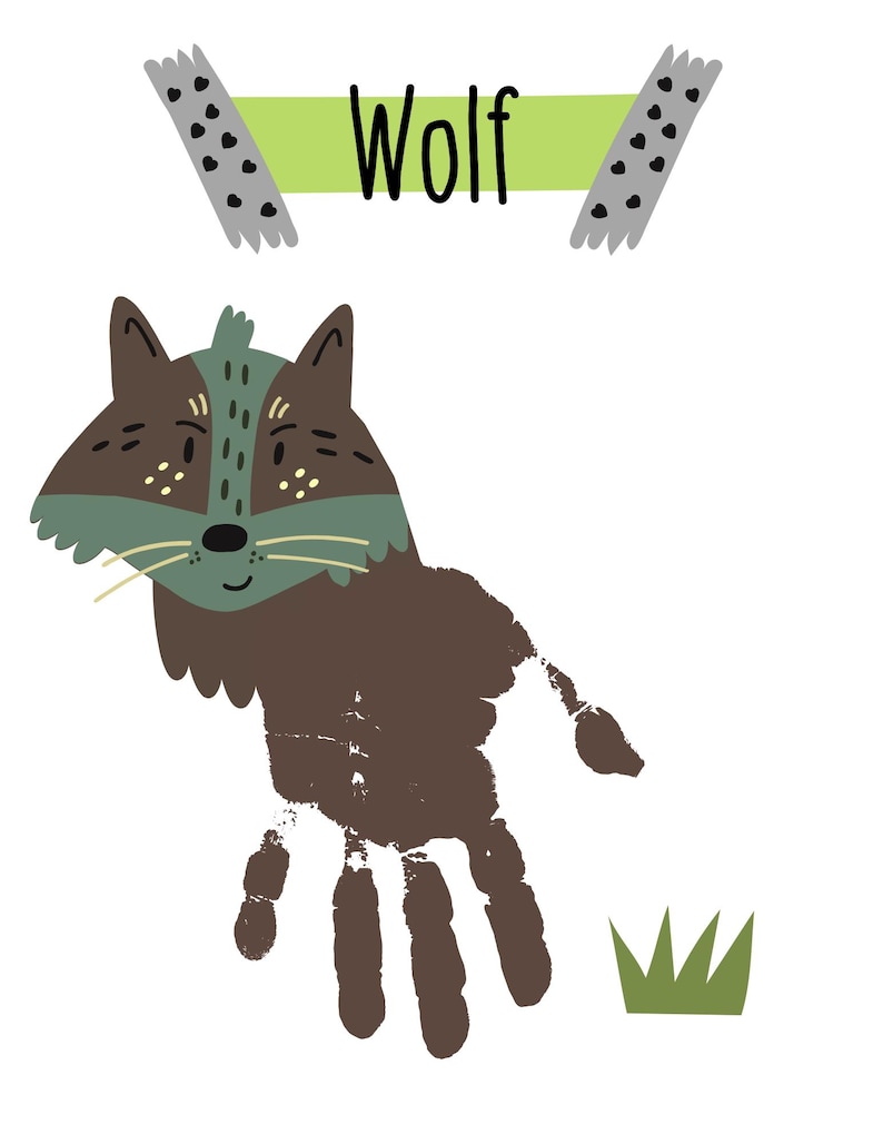 Woodland Animals Handprint Art Book: Forest Keepsake - Etsy