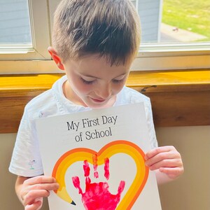 First Day of School Handprint Craft, Back to School Printable, Memory ...