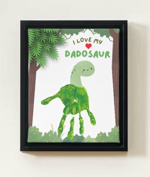 Dinosaur Handprint Card for Dad, Father's Day Gift - Etsy