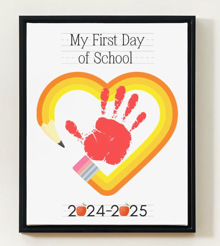 First Day of School Handprint Craft, Back to School Printable, Memory ...